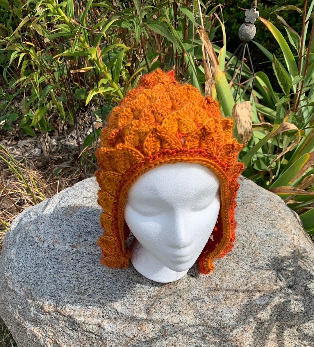 Hand Crocheted Phoenix Hood: Fiery Feathered Warmth - Etsy