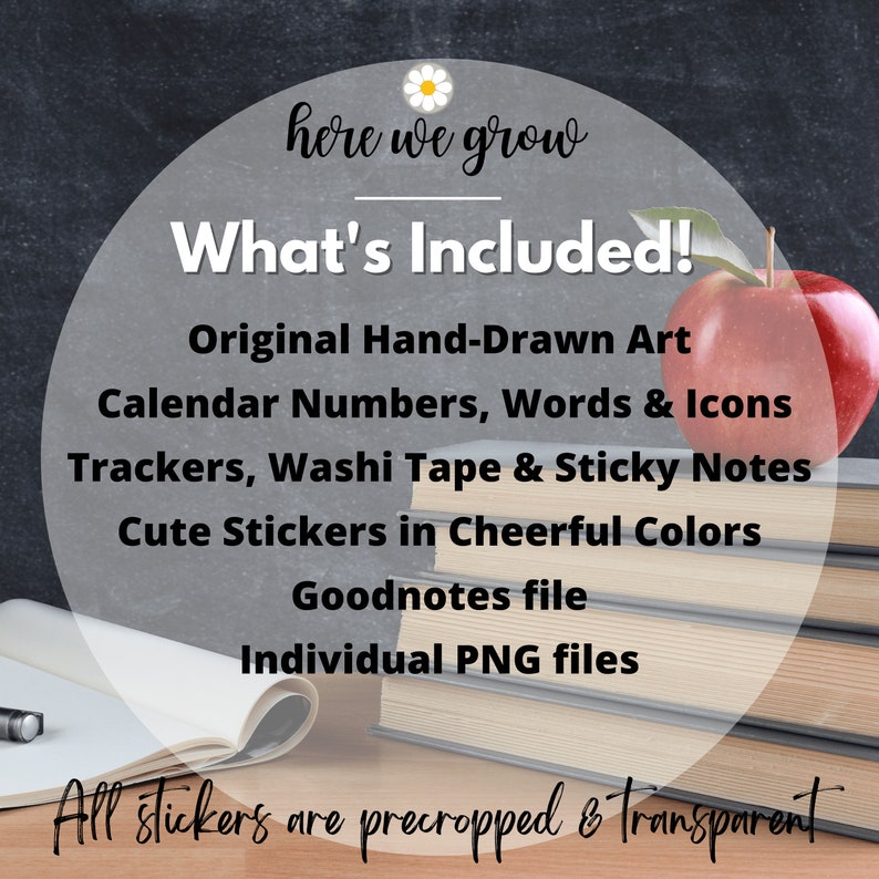 Teacher Planner Digital Sticker Book - Hyperlinked Goodnotes File ...