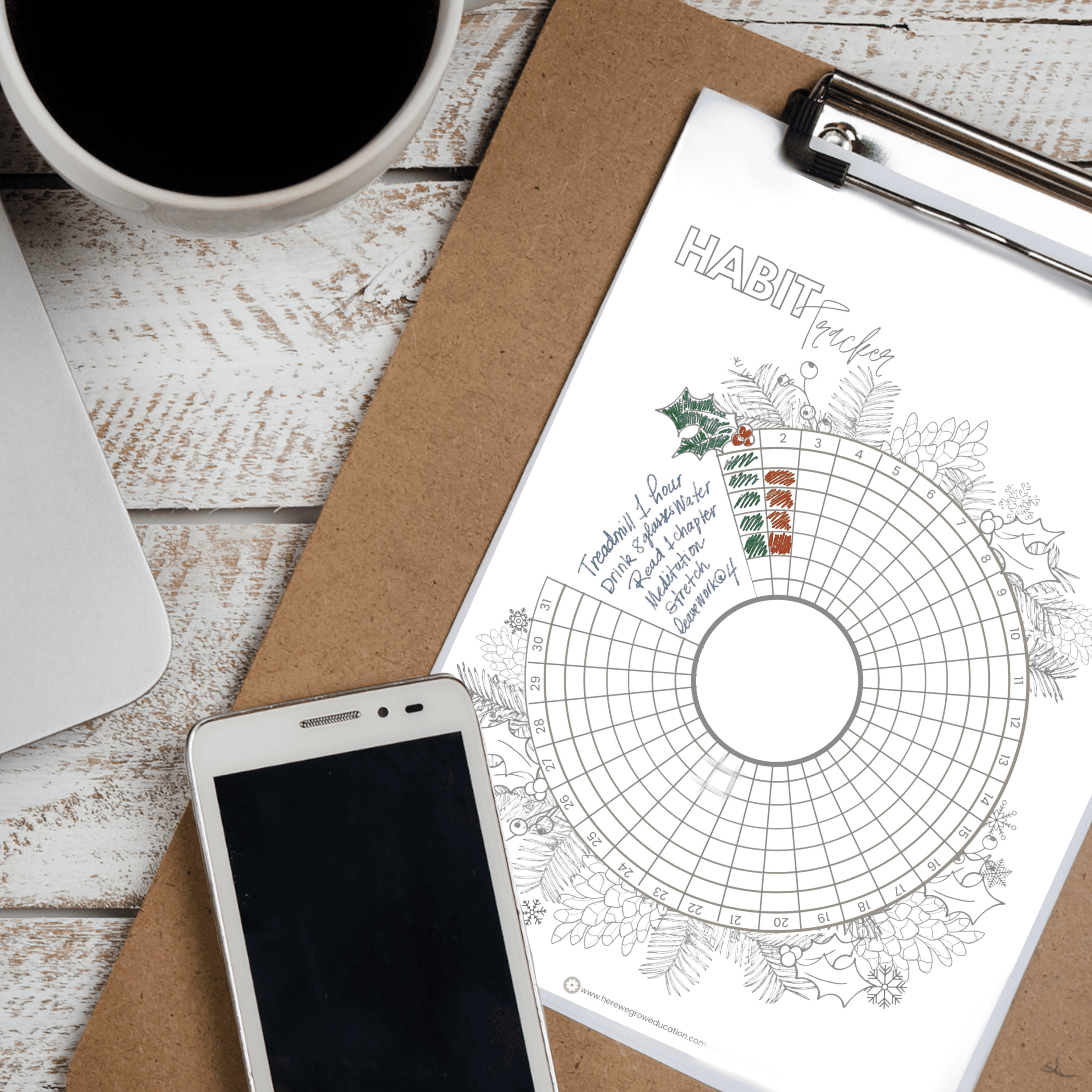 Winter Habit Tracker Set - Etsy