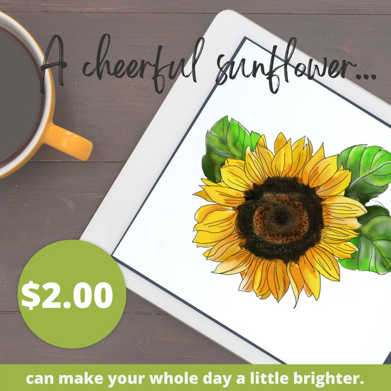 Sweet Sunflowers Digital Sticker Set - for Goodnotes Digital Planners ...
