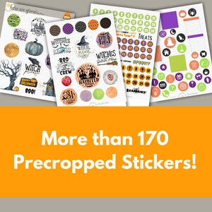 Halloween Digital Sticker Set - Hyperlinked Goodnotes Book, Individual ...