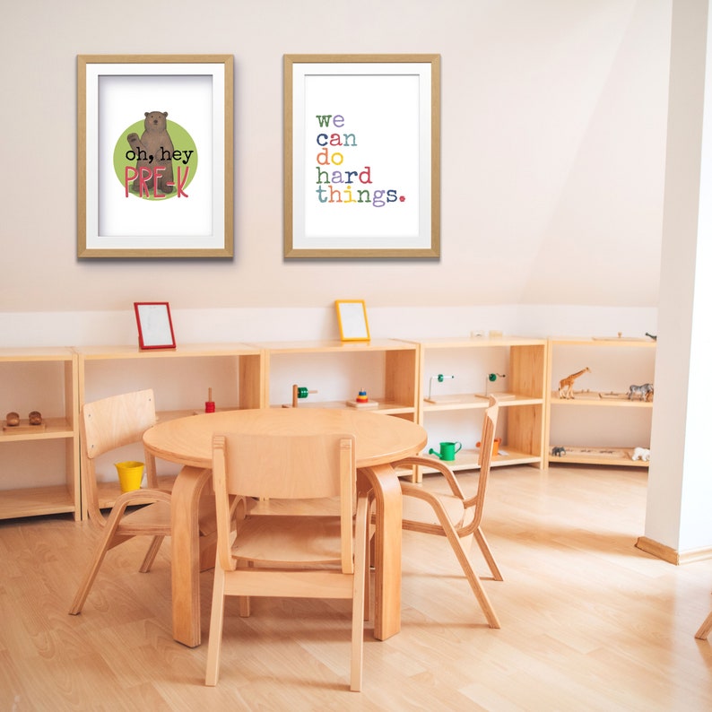 Oh Hey, Prek! Colorful Classroom Wall Art - Set of 4, Playful Quotes ...