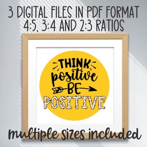 Positive Mindset - Set of 4 Classroom Wall Art Posters for School and ...