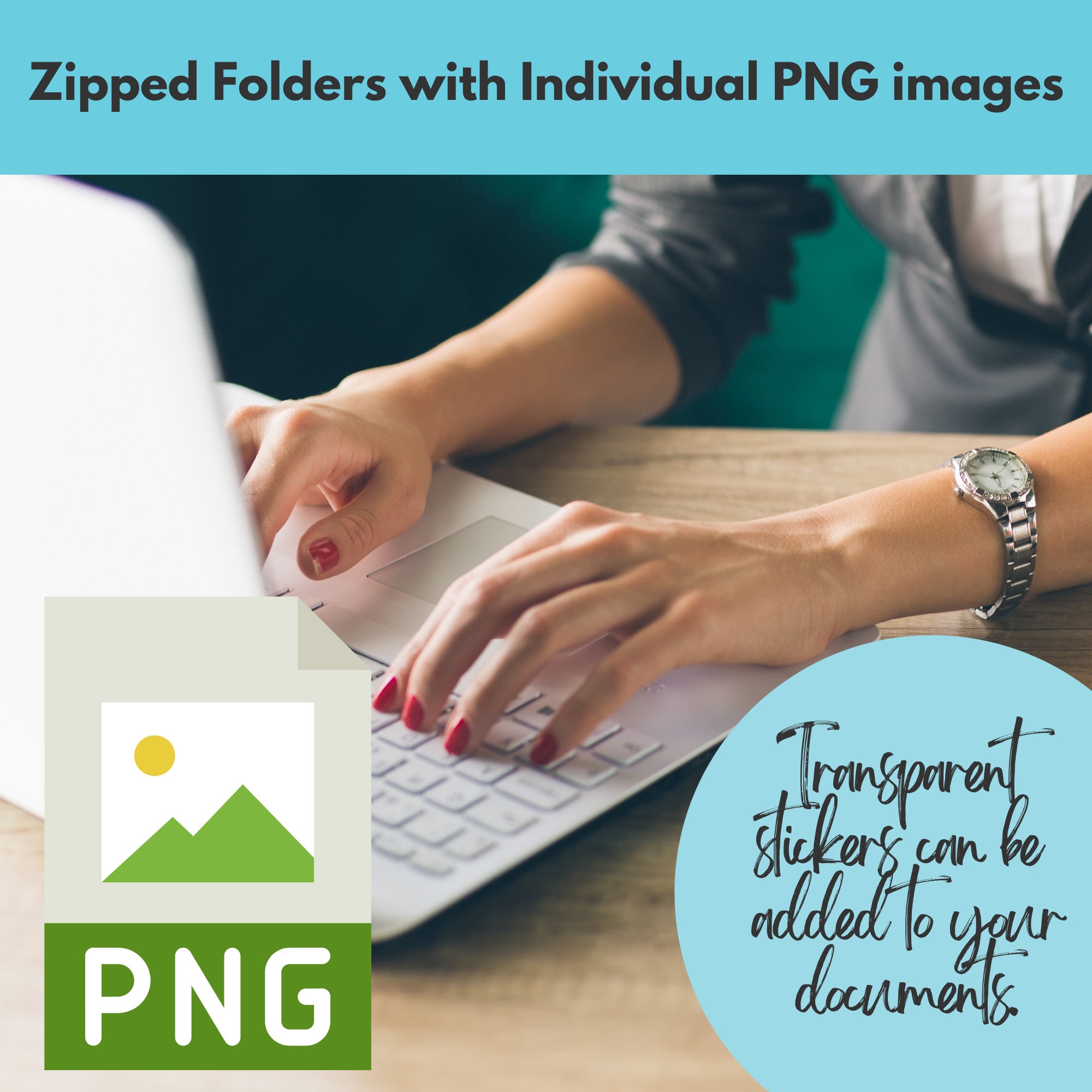 Healthy Habits Digital Sticker Set - Precropped and Transparent ...