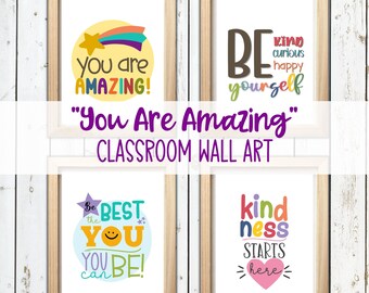 We Are Growing! Set of 4 Classroom Wall Art Posters for School and Home ...