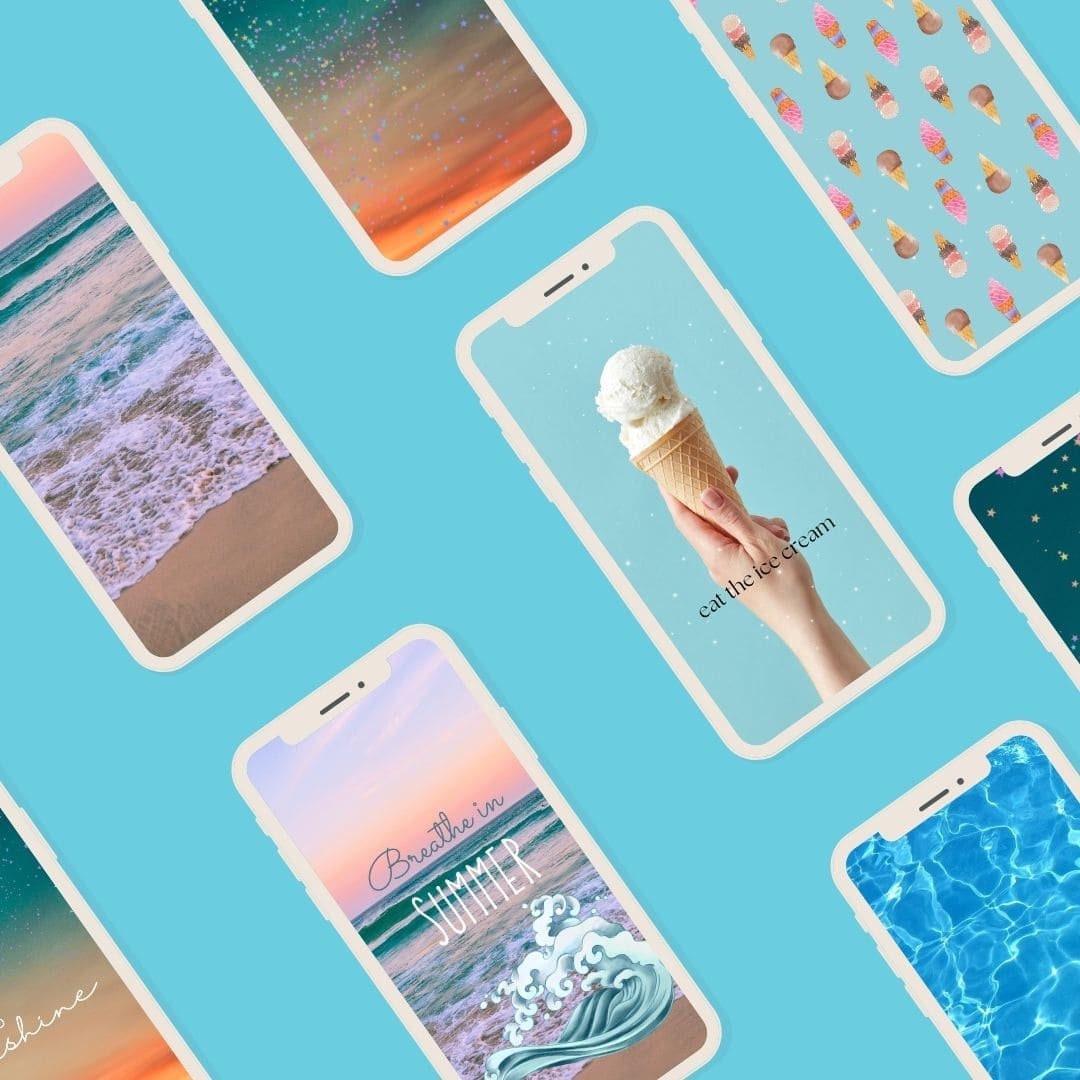 Splashy Summer Phone Wallpaper, Beach Phone Background - Etsy