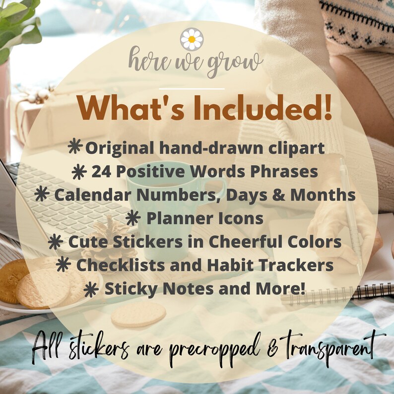 Positive Mindset Digital Sticker Book - Hyperlinked Goodnotes File ...