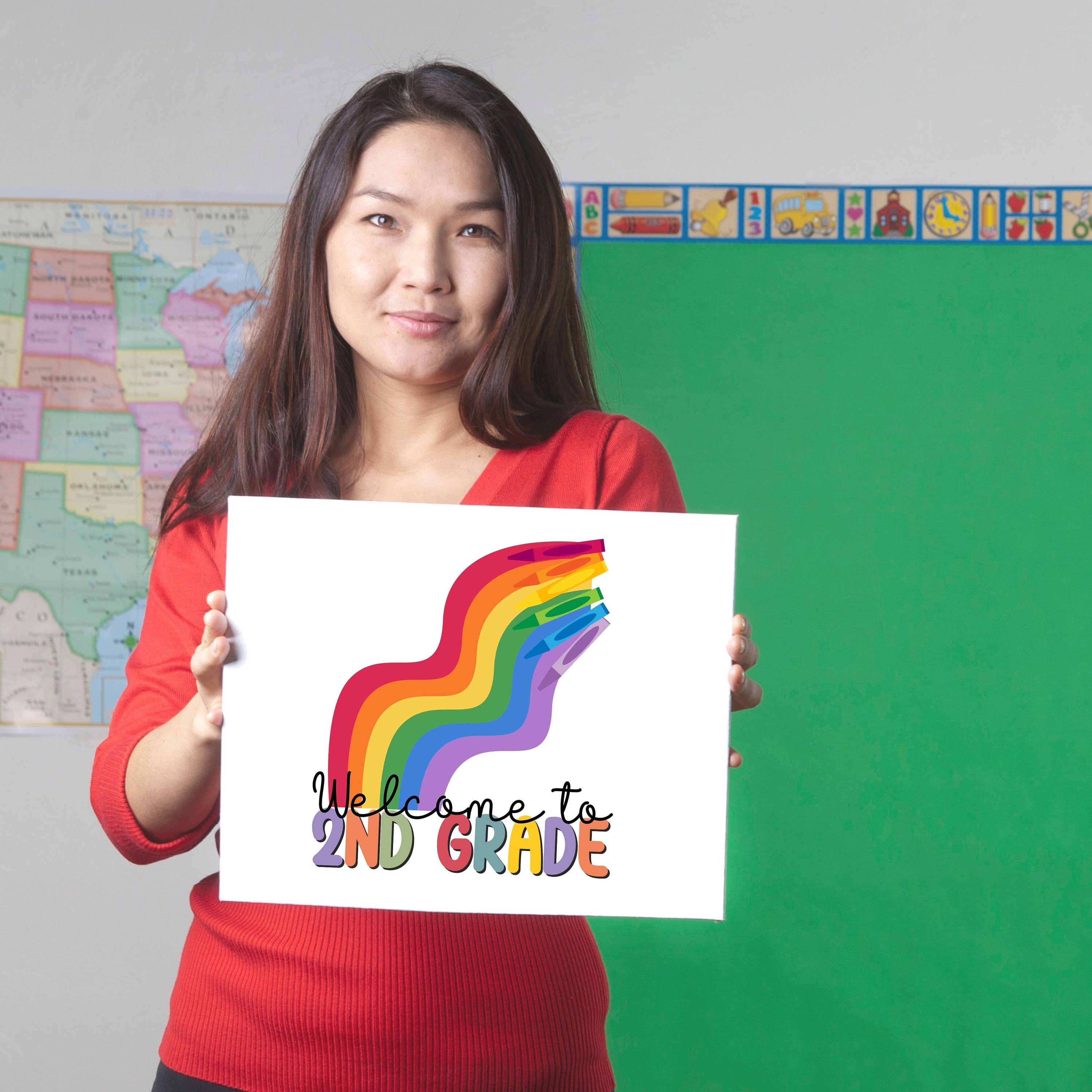 Color A Rainbow Welcome to School Wall Art, Printable Instant Downloads ...