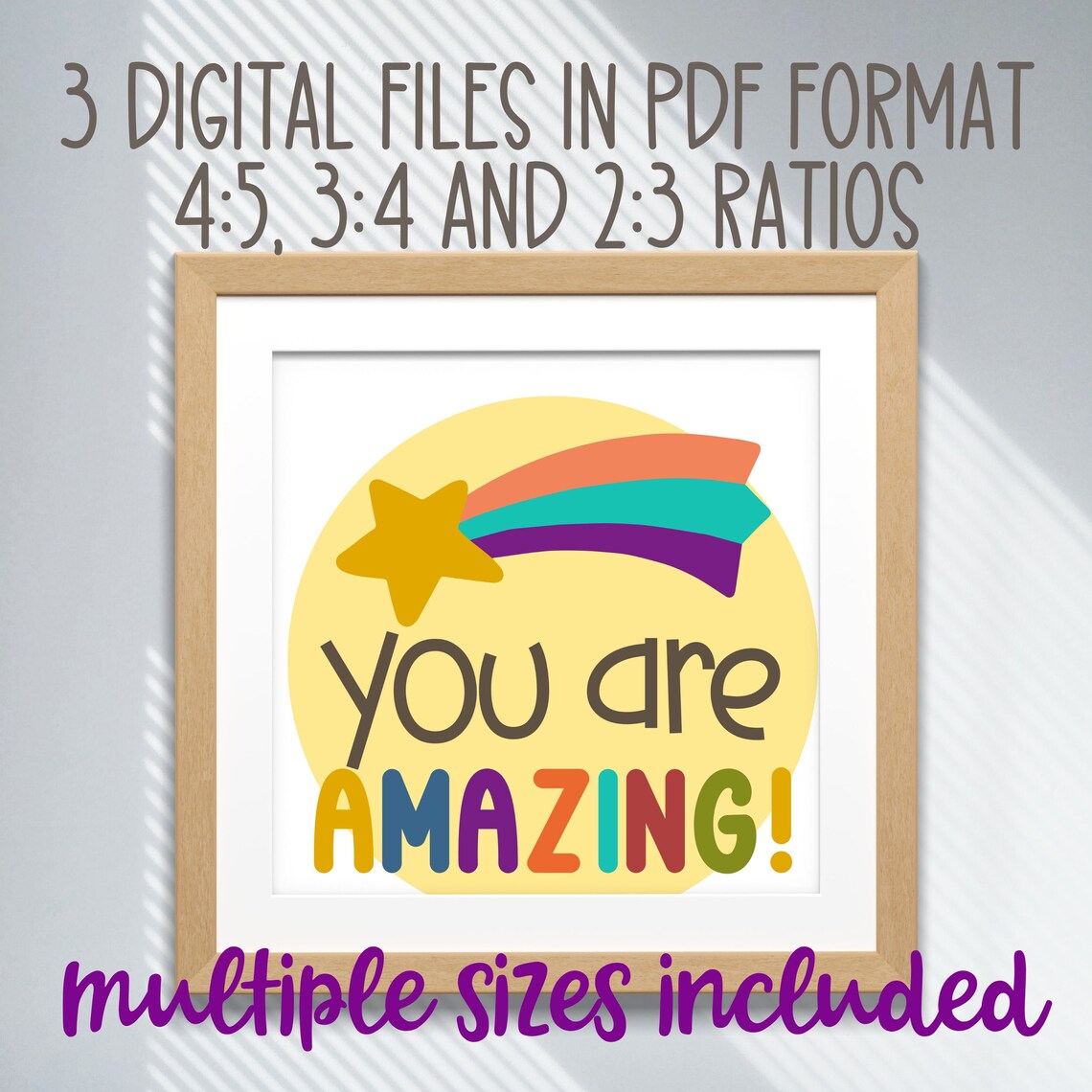 You Are Amazing! Set of 4 Classroom Wall Art Posters for School and ...
