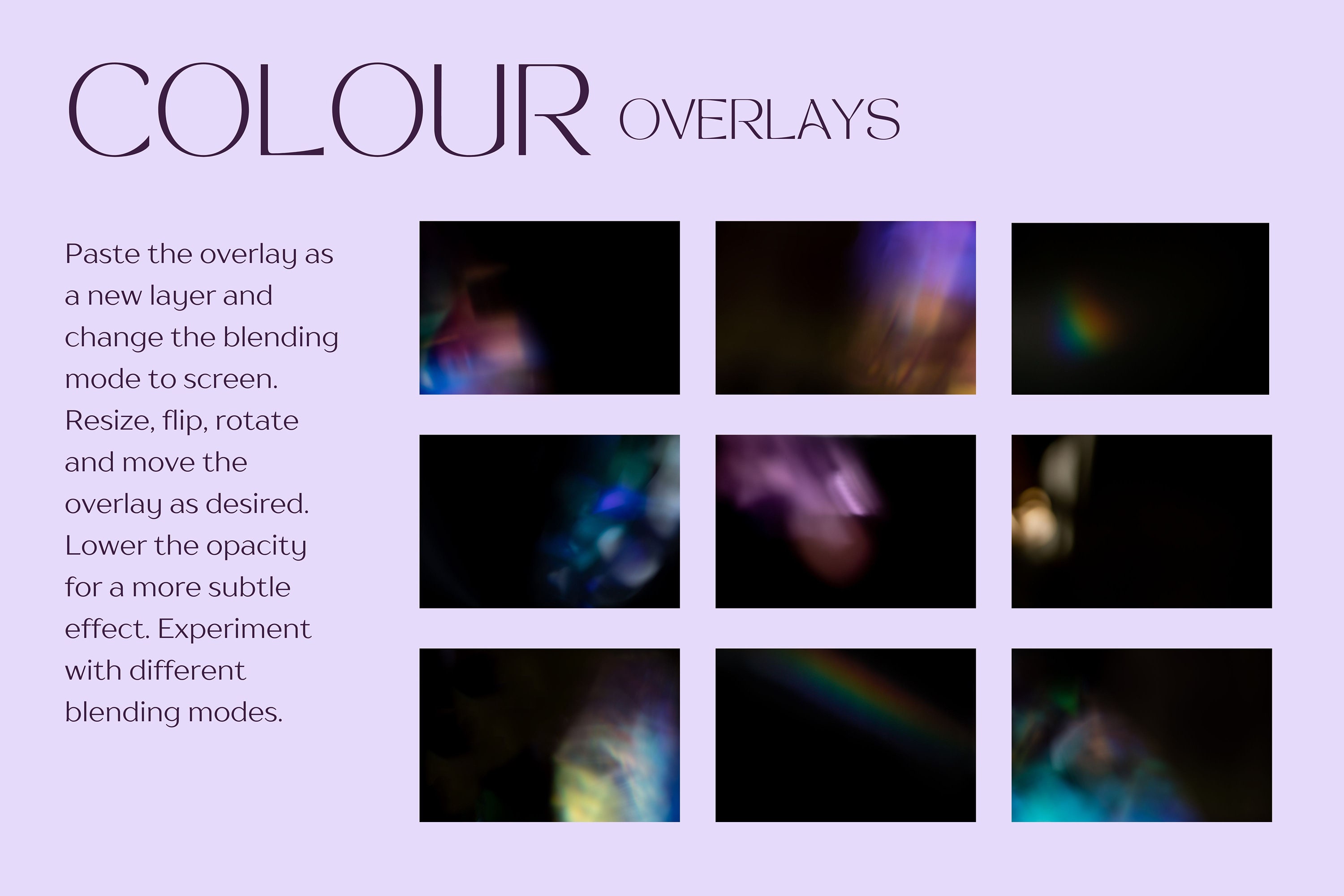 Colour Overlays - Etsy