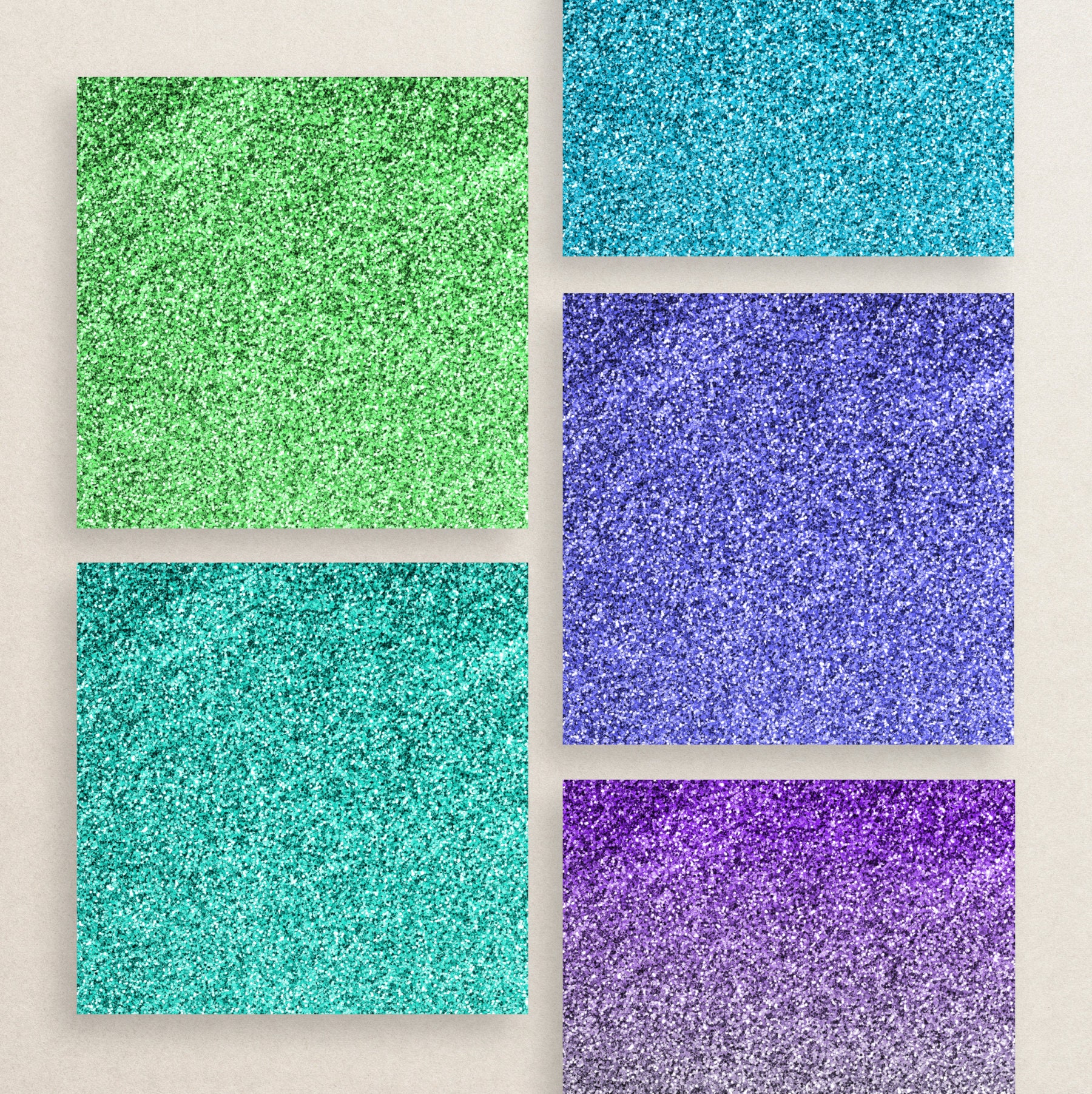 Bright Rainbow Glitter Ombre Digital Scrapbooking Papers – Instant ...