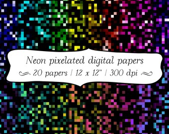 Bright Neon Polka Dot Pattern Seamless Digital Scrapbooking Papers ...