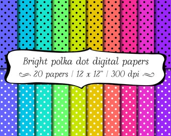 Neon Polka Dot | Etsy