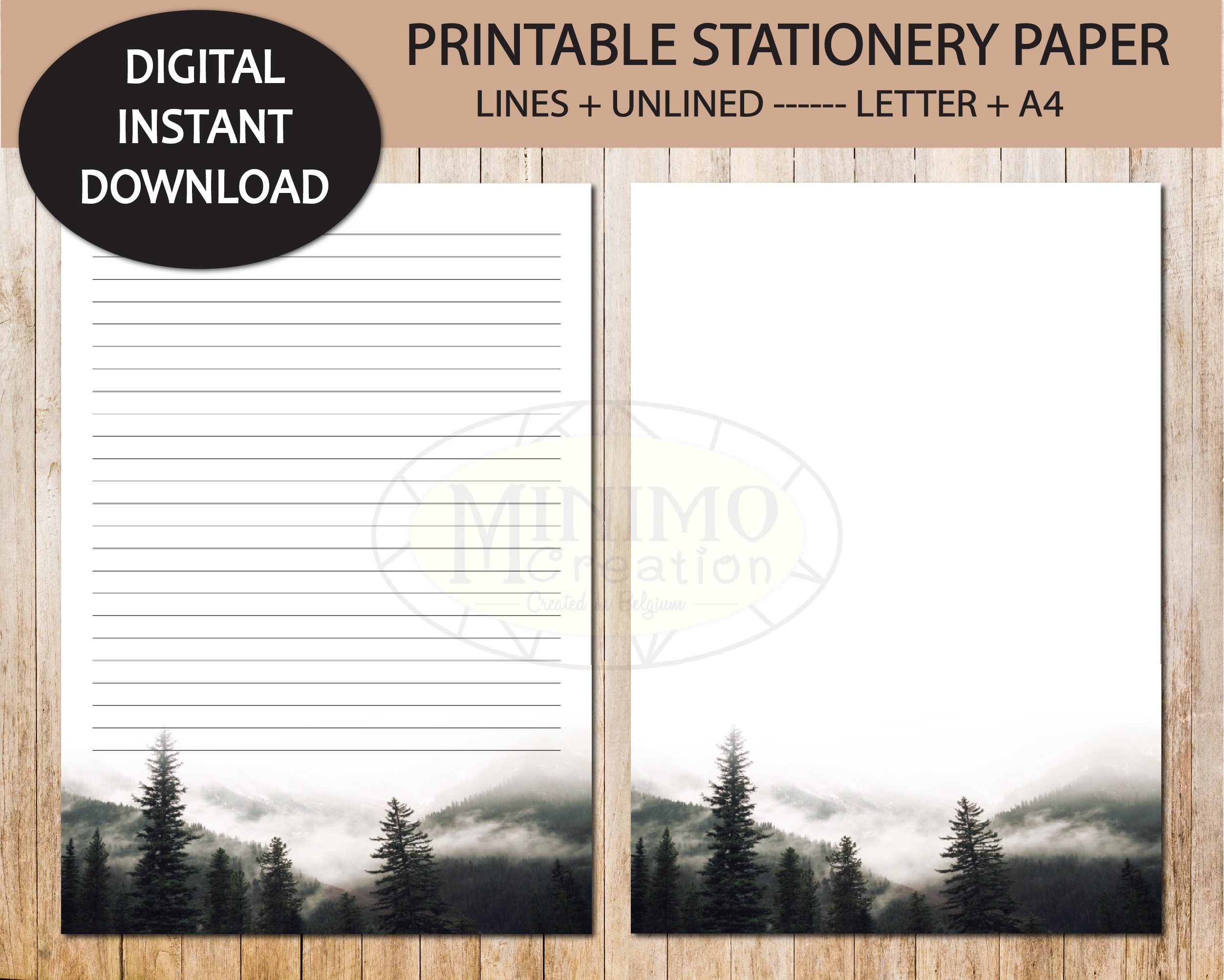 Forest Themed Letterhead Paper