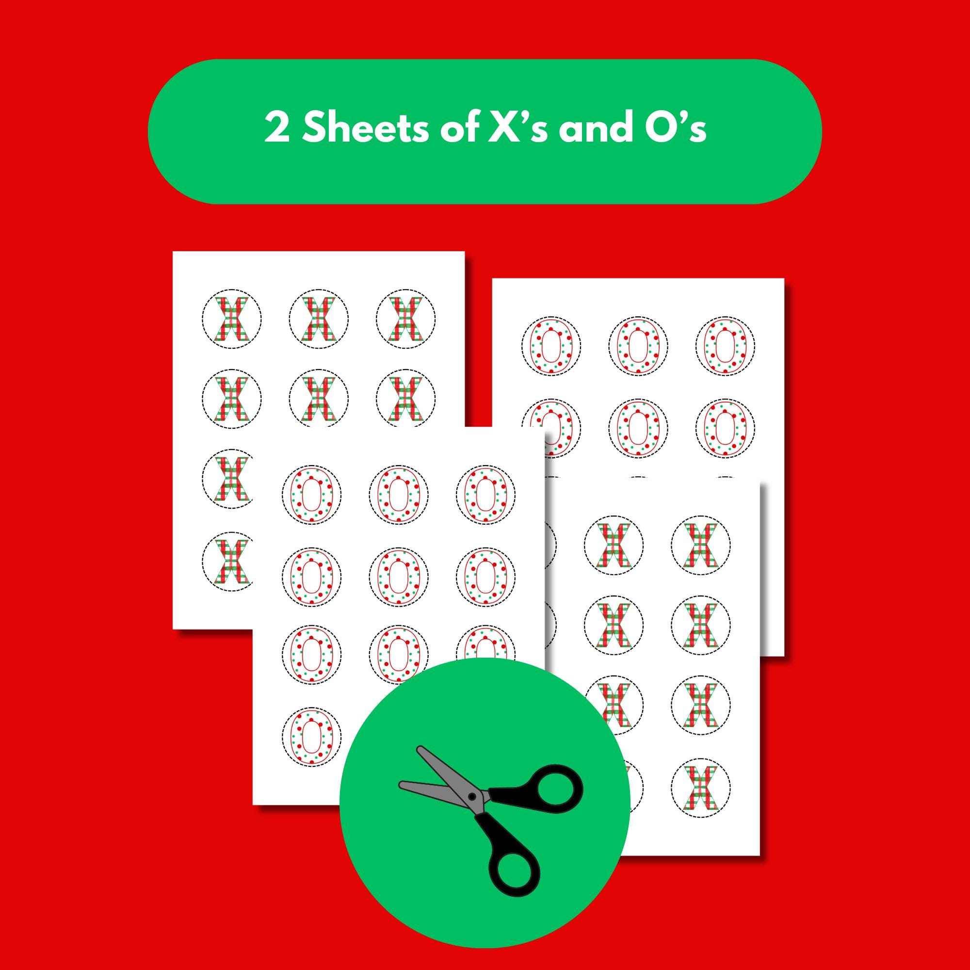 Christmas Tic Tac Toe Printable, Tic Tac Toe, Printable Christmas ...