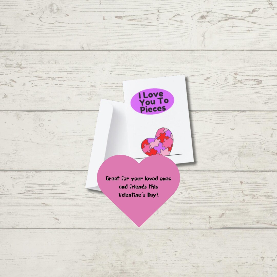 I Love You to Pieces Printable Valentine's Day Card - Etsy