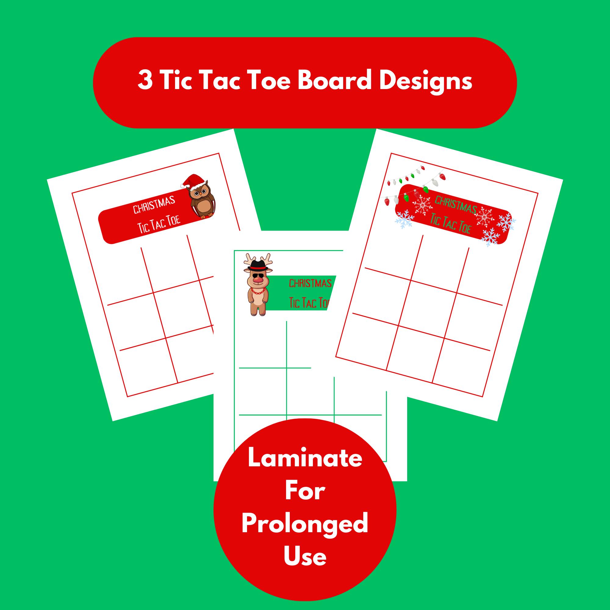 Christmas Tic Tac Toe Printable, Tic Tac Toe, Printable Christmas ...