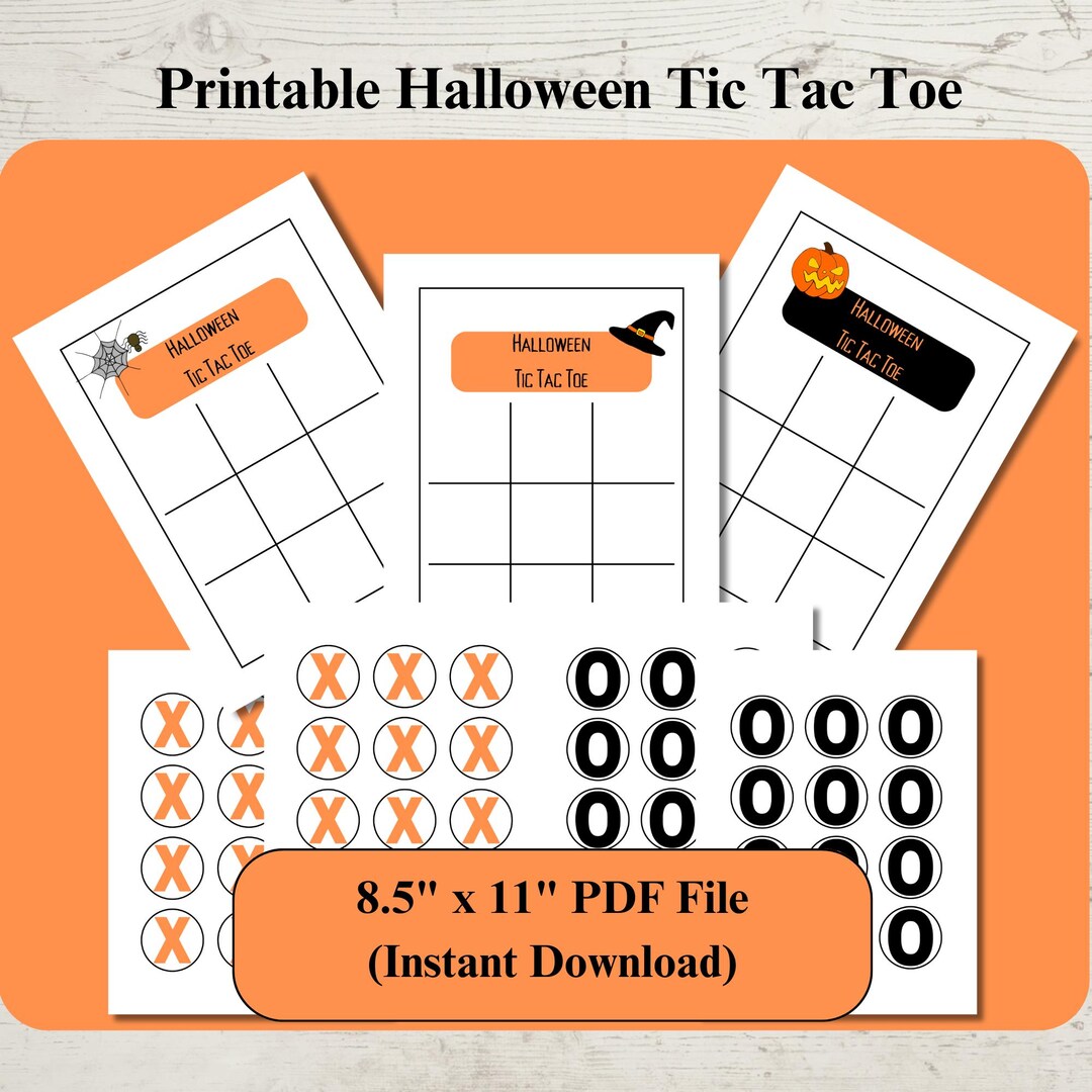 Printable Halloween Tic Tac Toe - Etsy