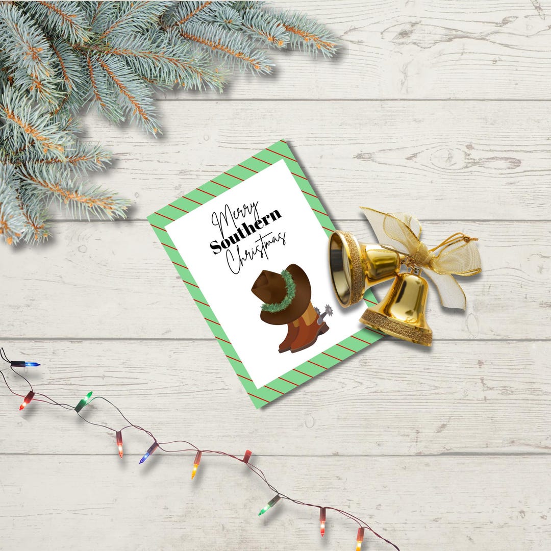 Printable Southern Christmas Card, Merry Southern Christmas Card ...