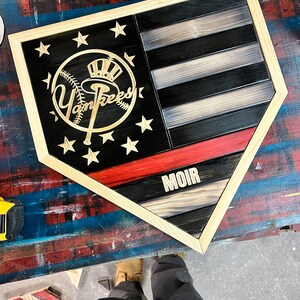Wooden Flag Home Plate - Etsy