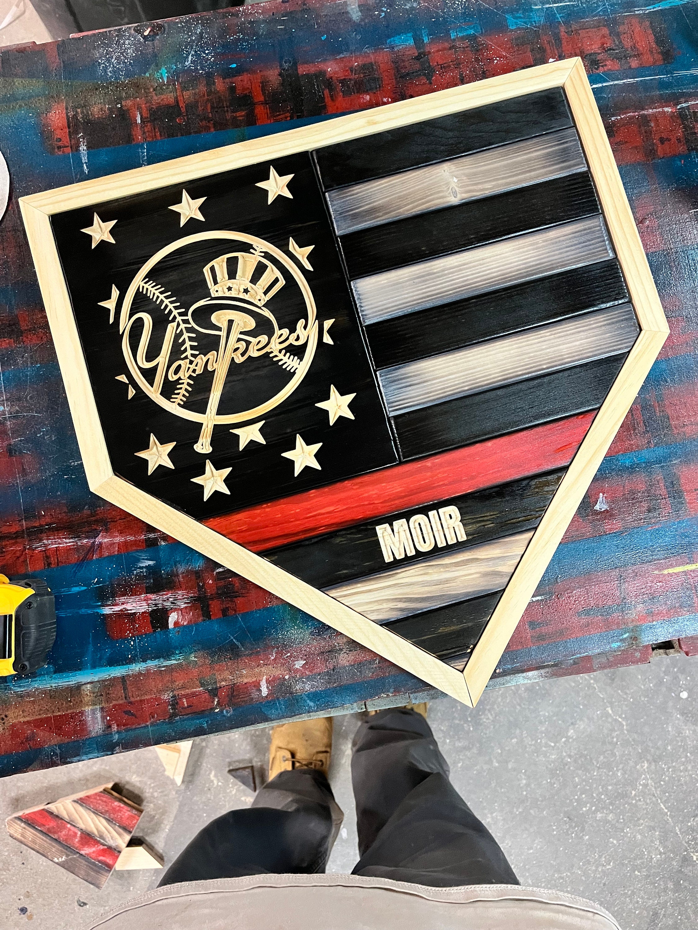 Wooden Flag Home Plate - Etsy