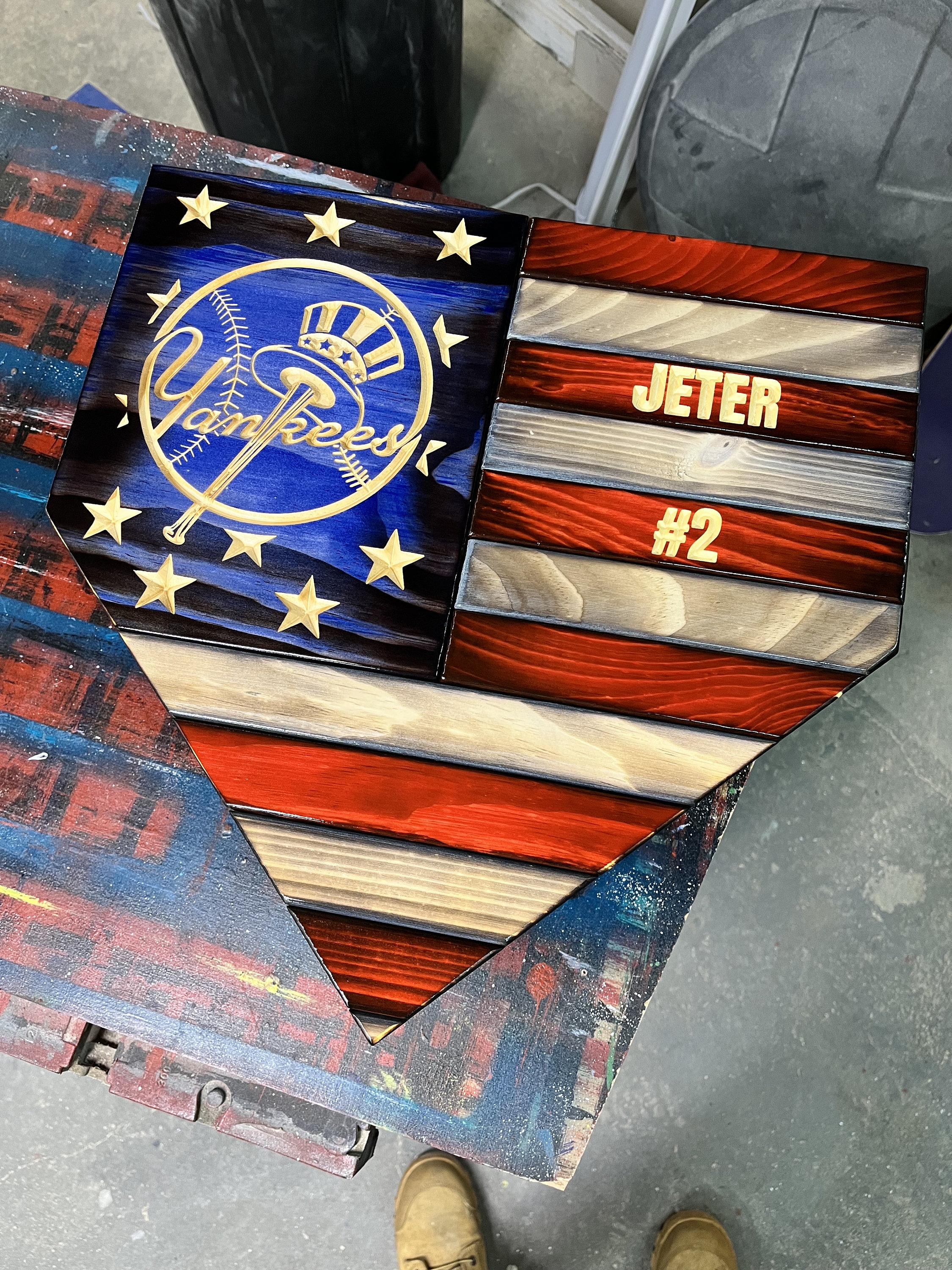 Wooden Flag Home Plate - Etsy
