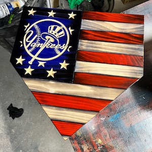 Wooden Flag Home Plate - Etsy