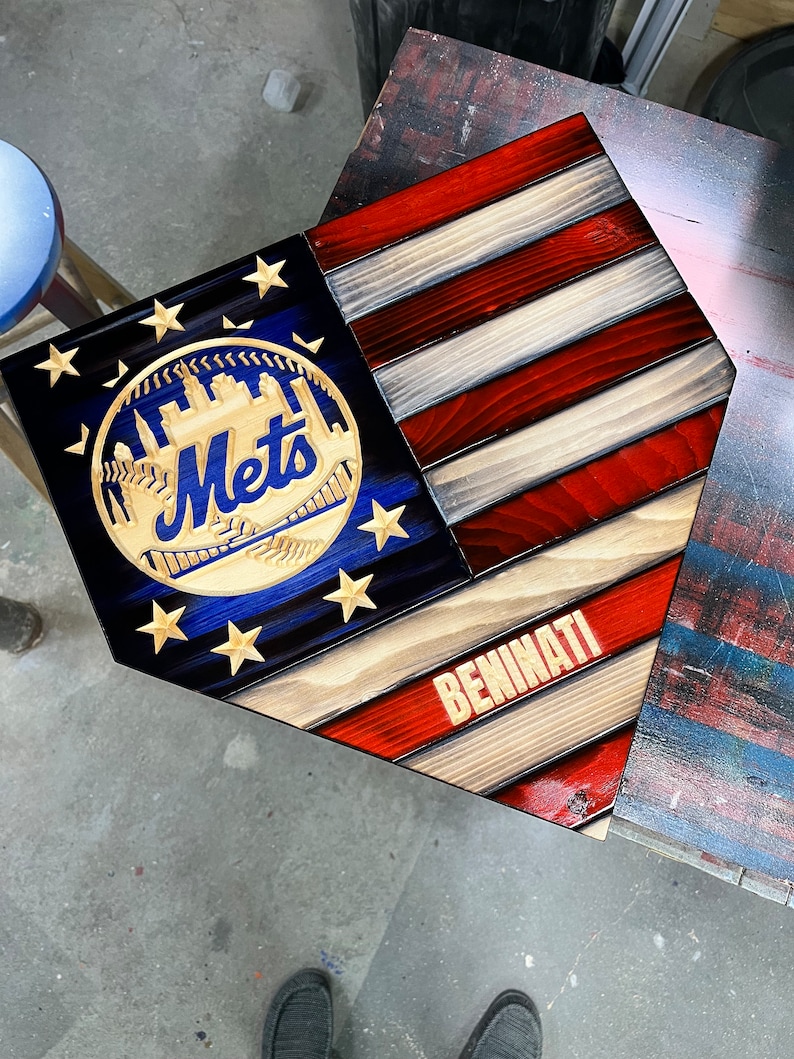 Wooden Flag Home Plate - Etsy