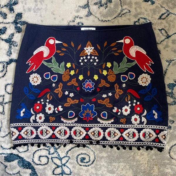 Embroidered Skirt - Etsy