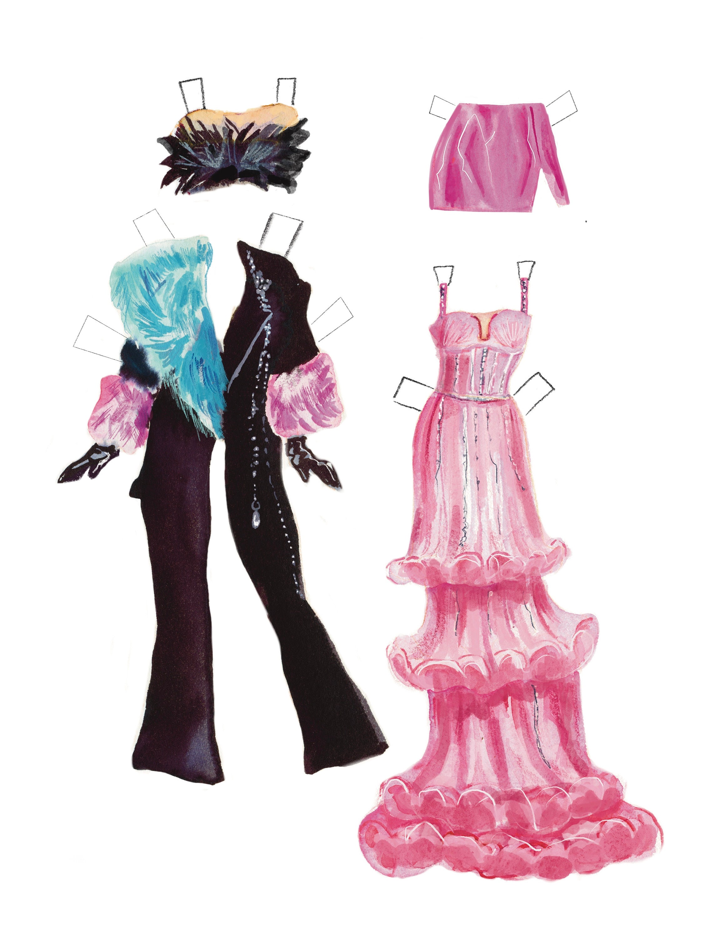 WOMAN'S Personalized Face Paper Doll Kit - Printable Dress up Doll ...