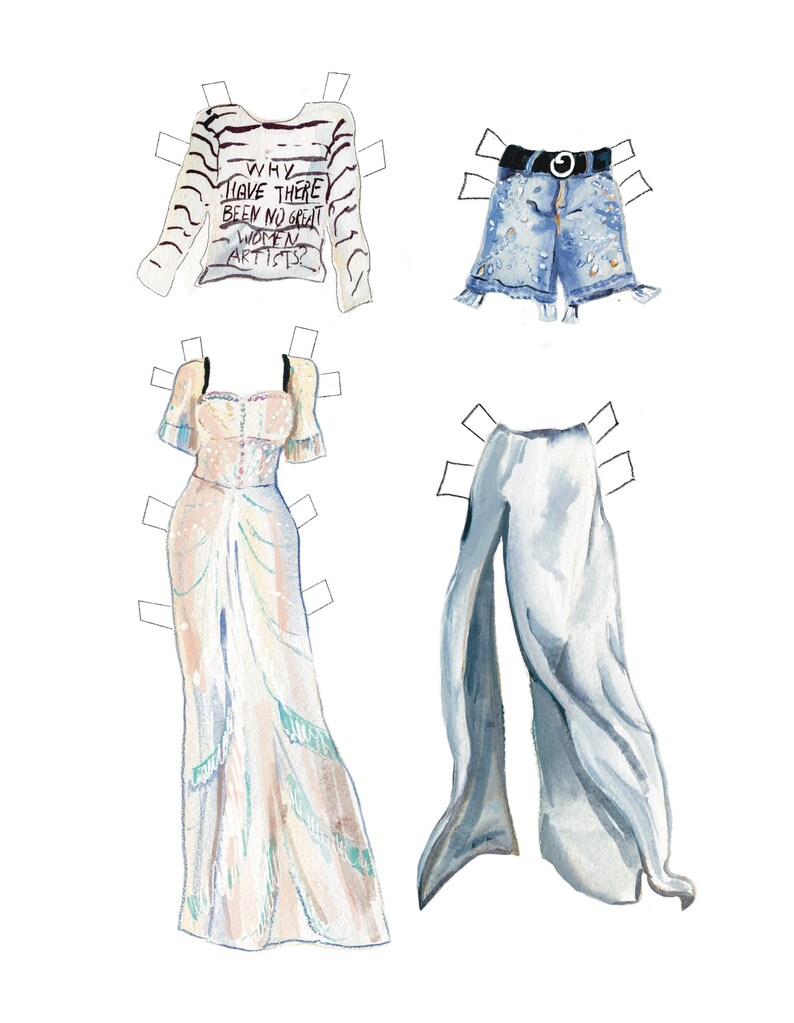 WOMAN'S Personalized Face Paper Doll Kit - Printable Dress up Doll ...