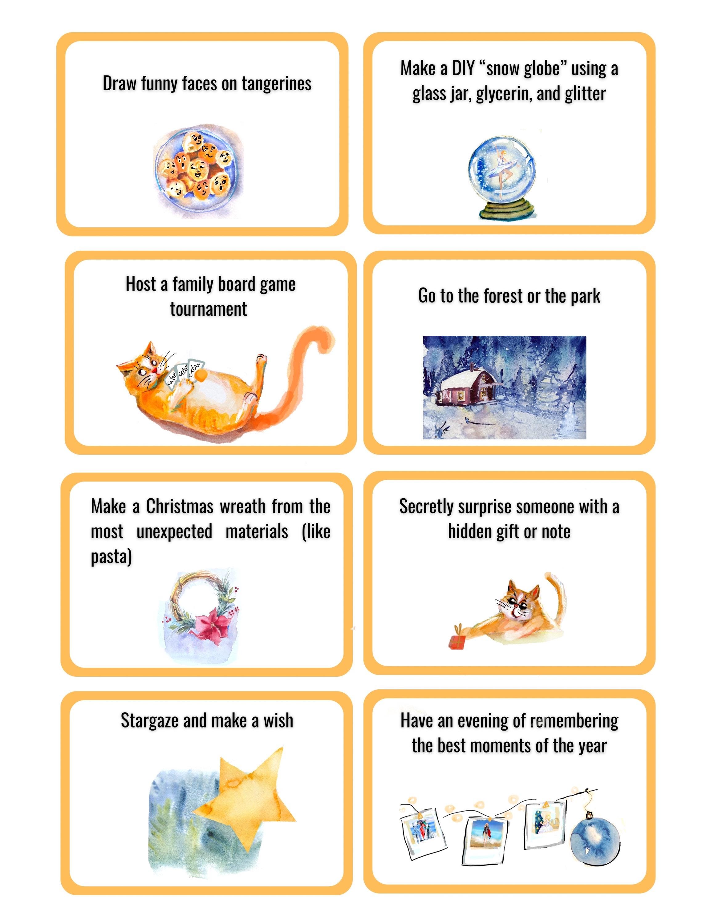 32 Printable Advent Activity Cards, DIY Advent Countdown, Printable ...