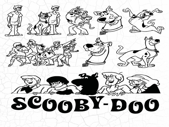 Scooby Doo Svg Scooby Doo Silhouette Files Clipart Cricut Etsy