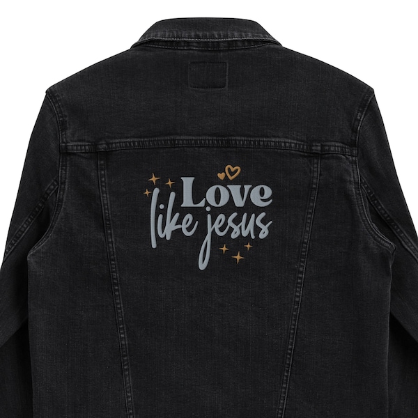 Love Like Jesus Denim Jacket - Etsy