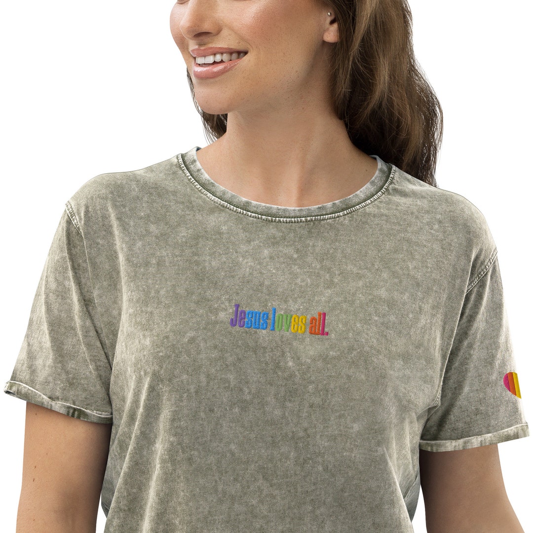 Christian Ally Embroidered T-shirt, Lgbt Ally Shirt, Gay Rights Tshirt ...