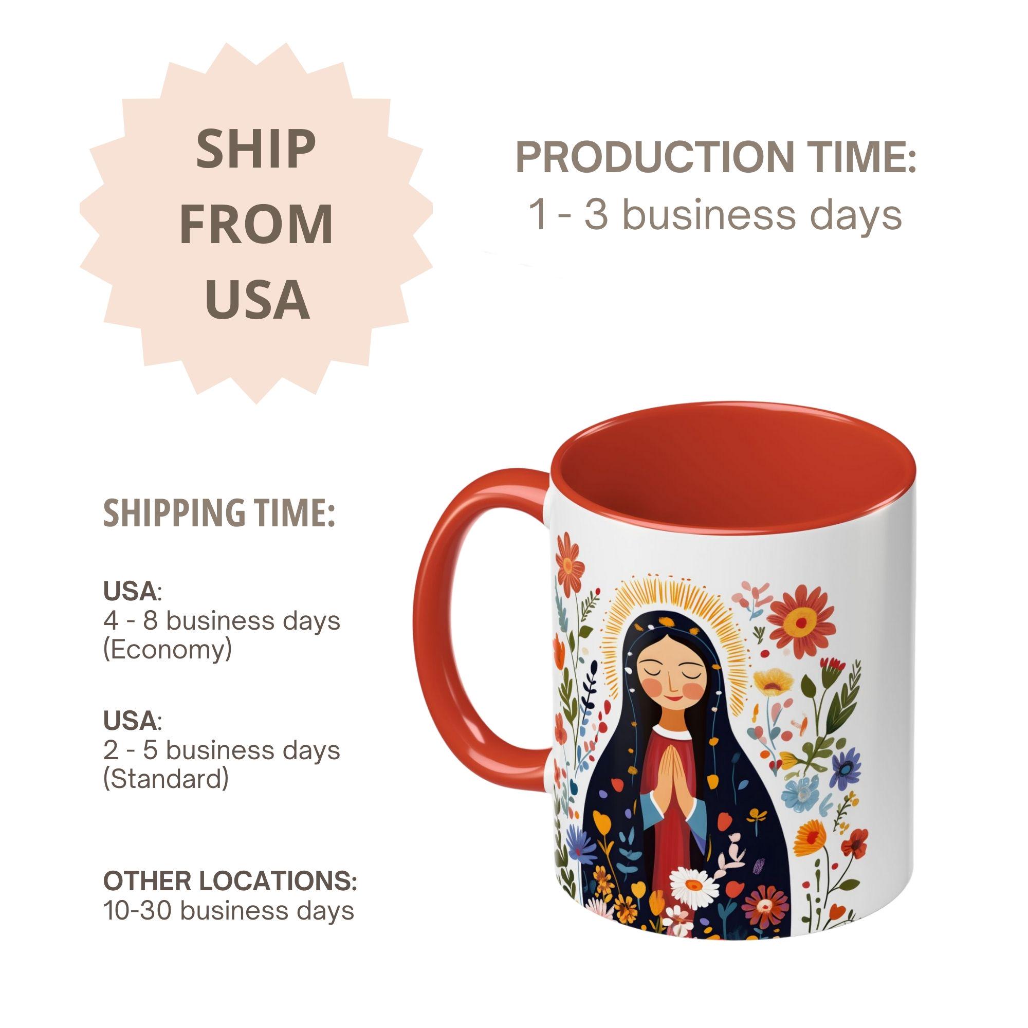Catholic Mug, Virgin Mary Ceramic Mug 11oz, 15oz, Gifts for Catholic ...