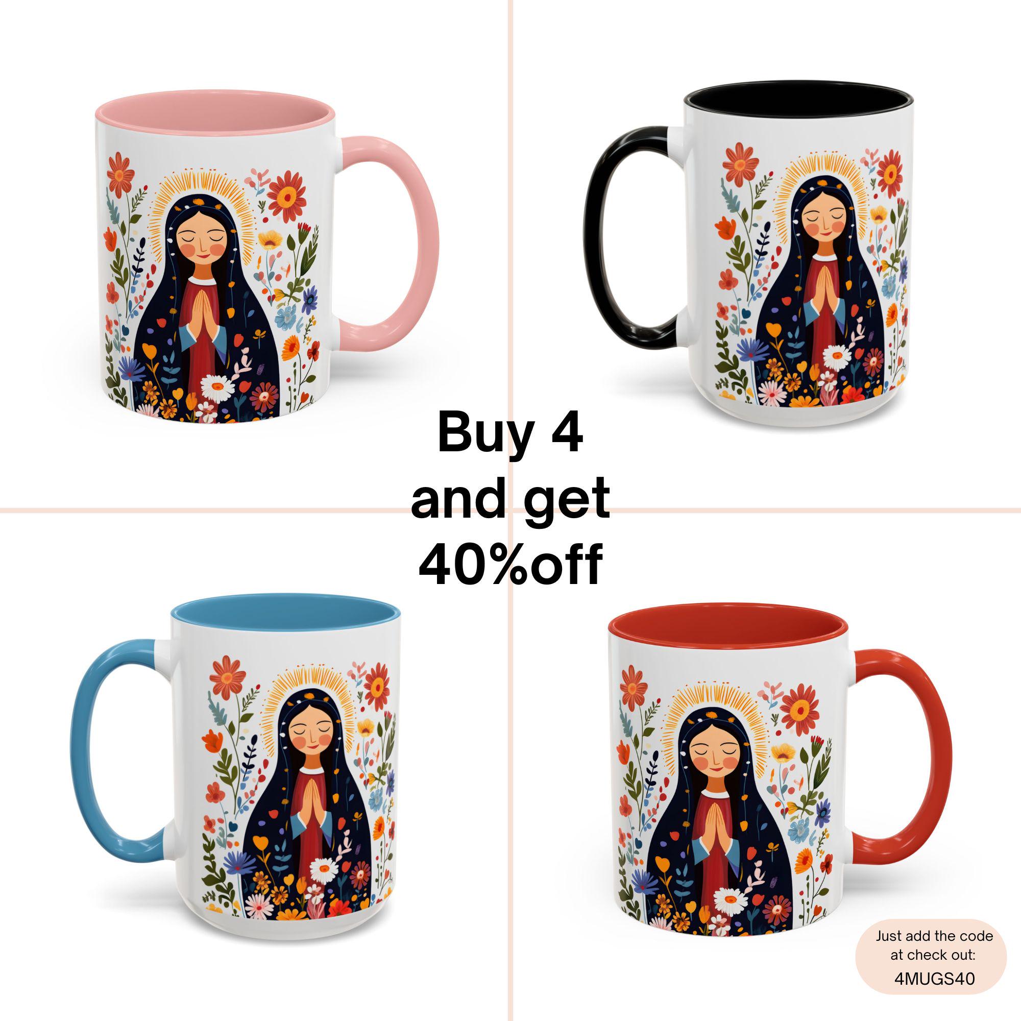 Catholic Mug, Virgin Mary Ceramic Mug 11oz, 15oz, Gifts for Catholic ...