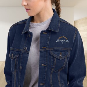 Bible Verse Jean Jacket, Be Still and Know Embroidered Denim Jacket ...