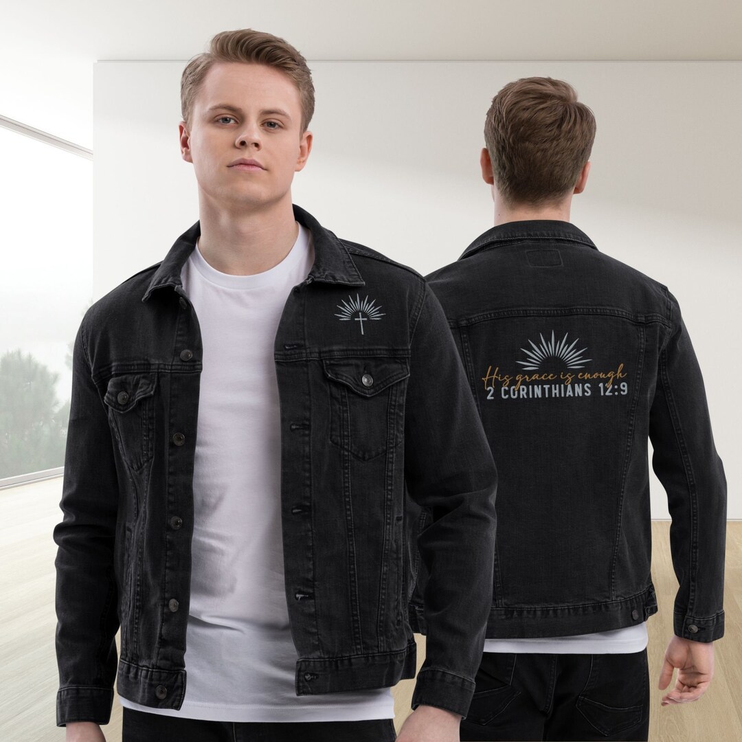 Bible Verse Jean Jacket, Christian Embroidered Denim Jacket ...