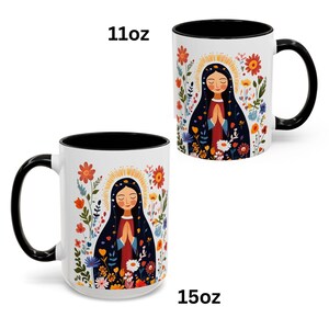 Catholic Mug, Virgin Mary Ceramic Mug 11oz, 15oz, Gifts for Catholic ...