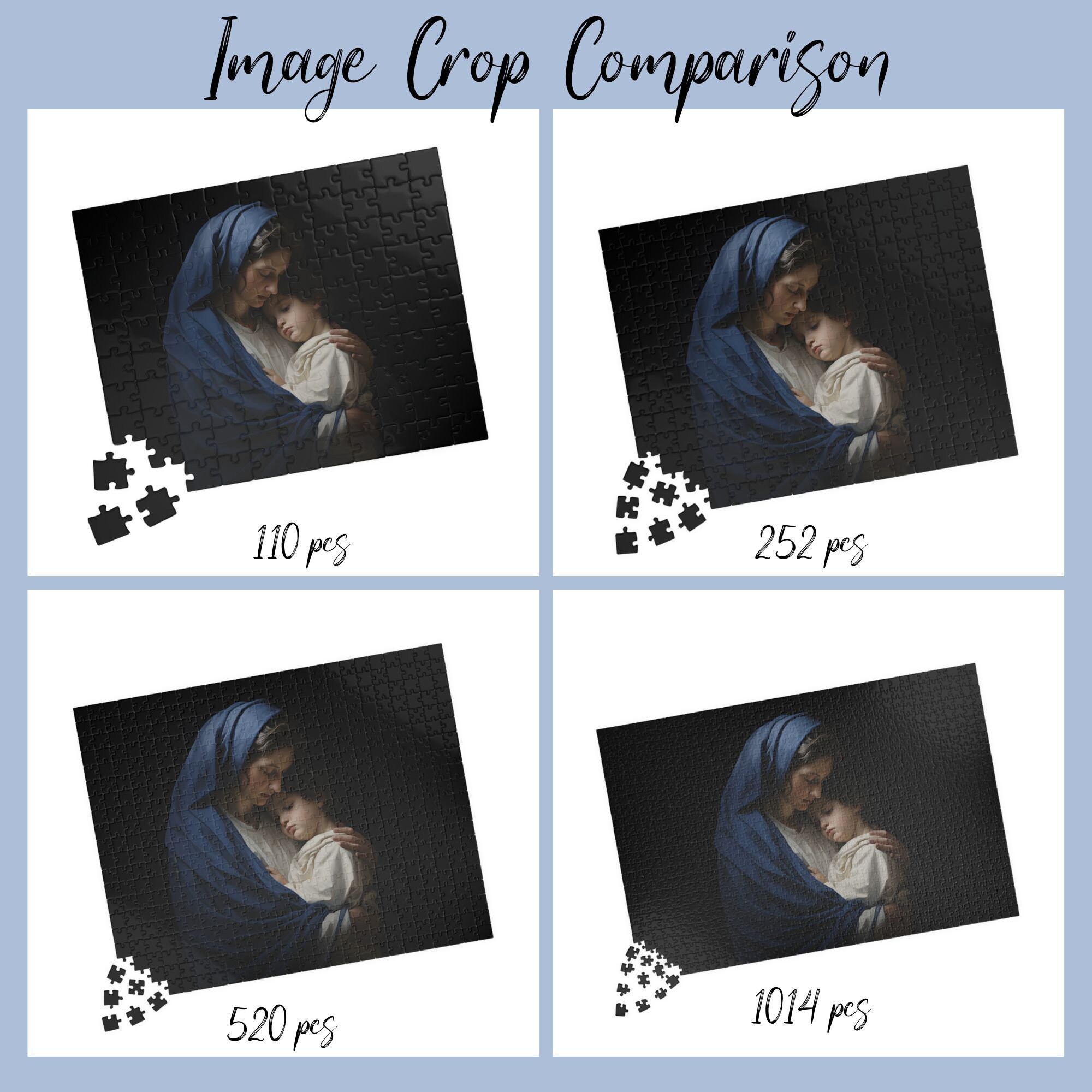 Virgin Mary Puzzle, Toddler Jesus Christian Art, Gift for Christians ...