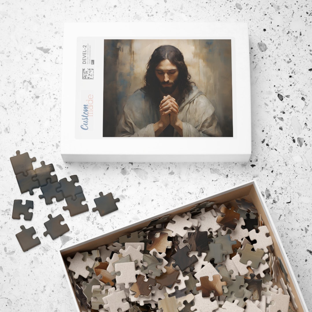 Jesus Painting Puzzle, Christian Family Games, Jesus Praying, Prayer ...