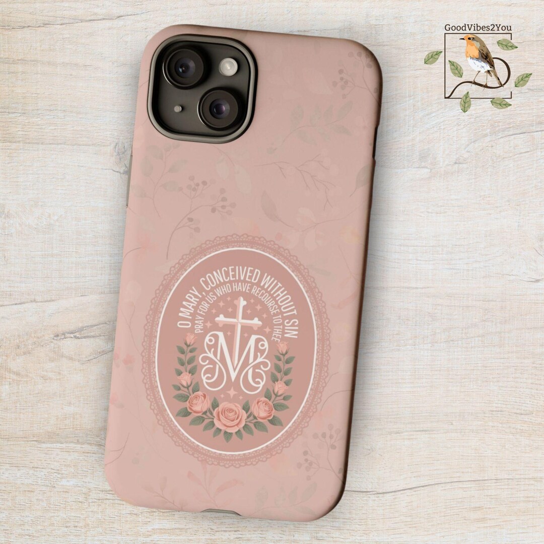 Catholic Phone Case, Miraculous Medal Tough Cover for Iphone, Galaxy ...