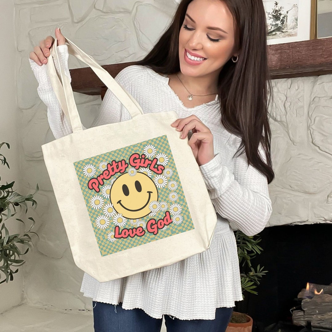 Christian Tote Bag, Religious Tote Cute Gift for Daughter, Ecofriendly ...