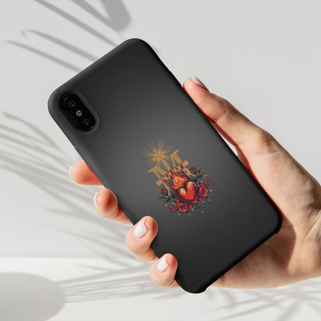Catholic Phone Case for Iphone, Galaxy, Pixel, Mary's Sacred Heart ...