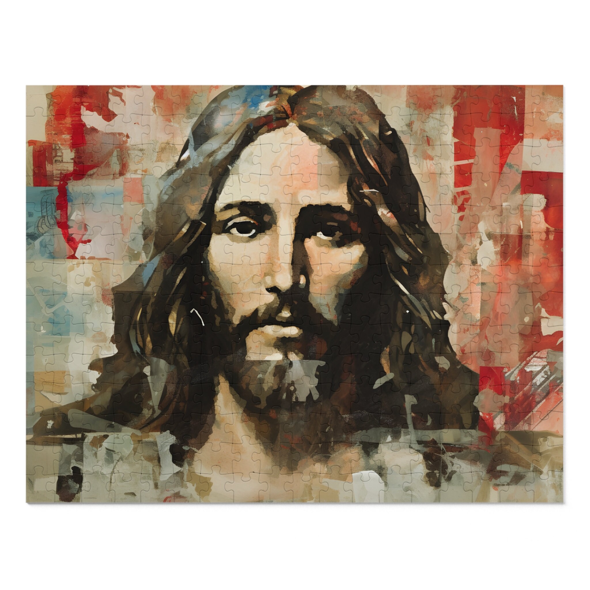 Jesus Christ Abstract Portrait Jigsaw Puzzle ( 252 or 500 - Piece ...