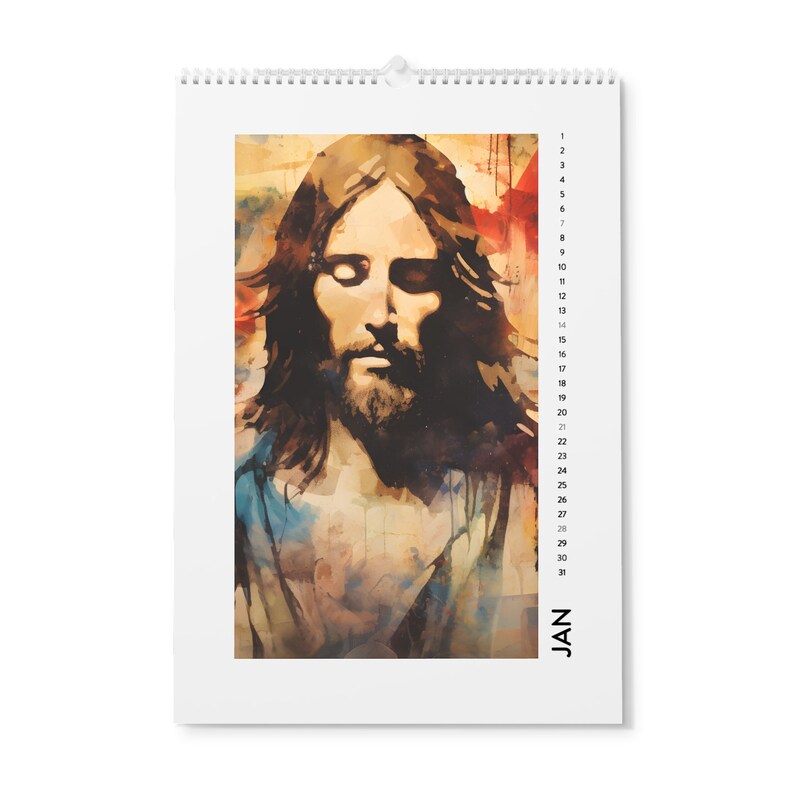 Christian Large Wall Calendar 2024, Jesus Portraits, Calendar Art ...
