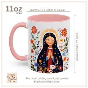 Catholic Mug, Virgin Mary Ceramic Mug 11oz, 15oz, Gifts for Catholic ...