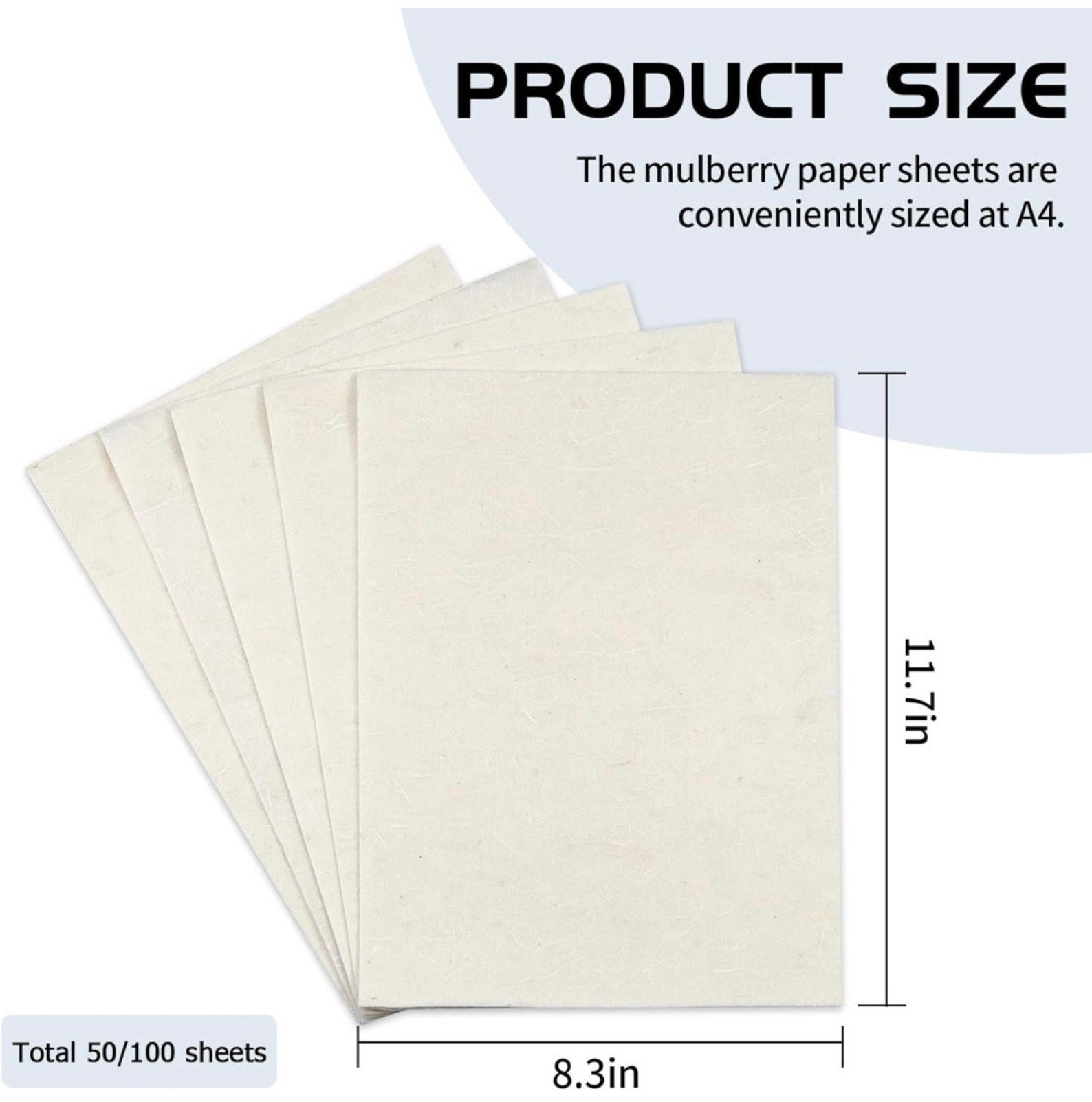 5sheets Rice Paper, Blank Rice Paper, Mulberry Paper, Printable Rice ...
