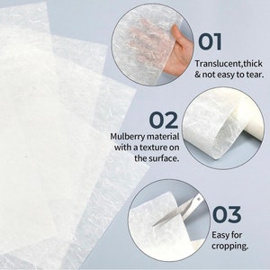 5sheets Rice Paper, Blank Rice Paper, Mulberry Paper, Printable Rice ...